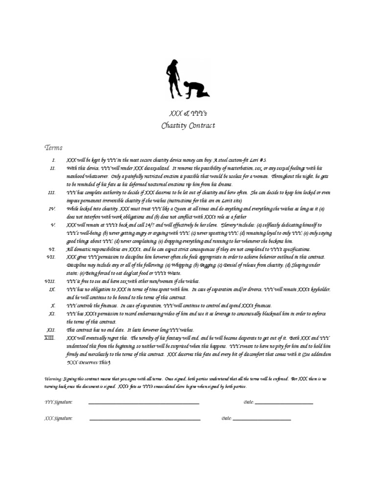 Ch Contract | Chastity | Sex