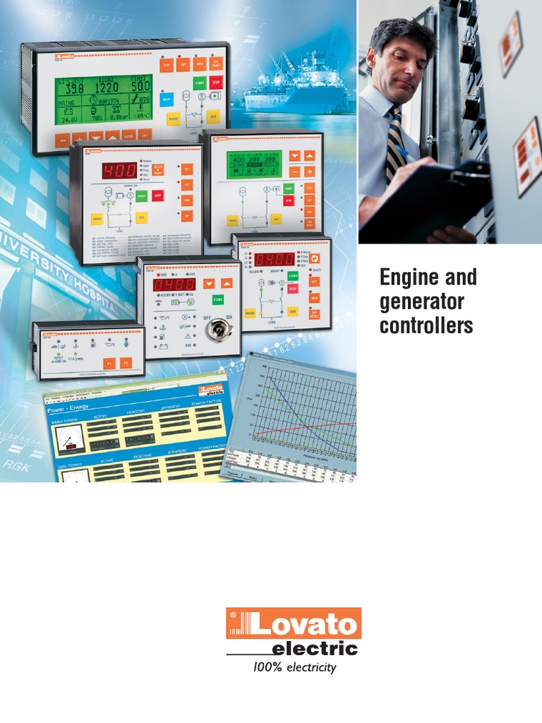 Lovato Engine and Gen Controllers PDF | PDF | Switch | Mains Electricity