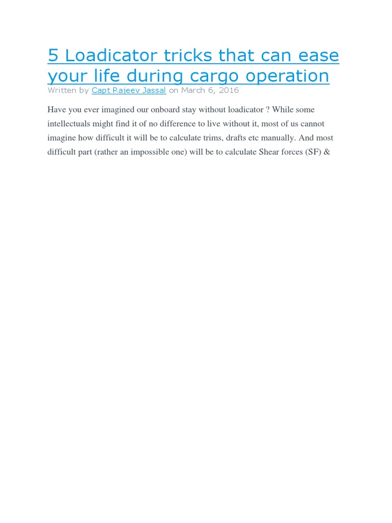 5 Loadicator Tricks That Can Ease Your Life During Cargo Operation ...