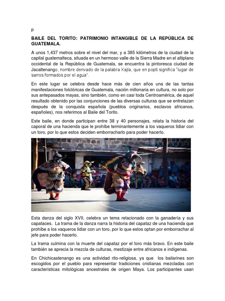 Danza Del Torito | PDF | Guatemala | Civilización maya