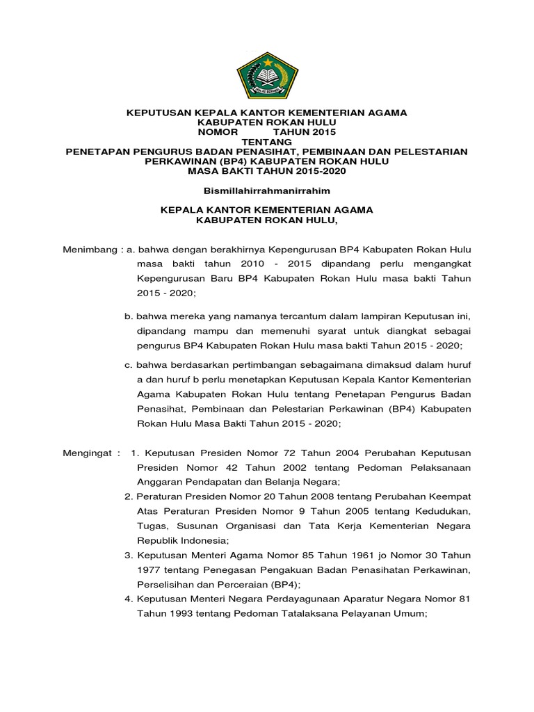 SK BP 4 | PDF | Karier & Perkembangan | Agama & Spiritualitas