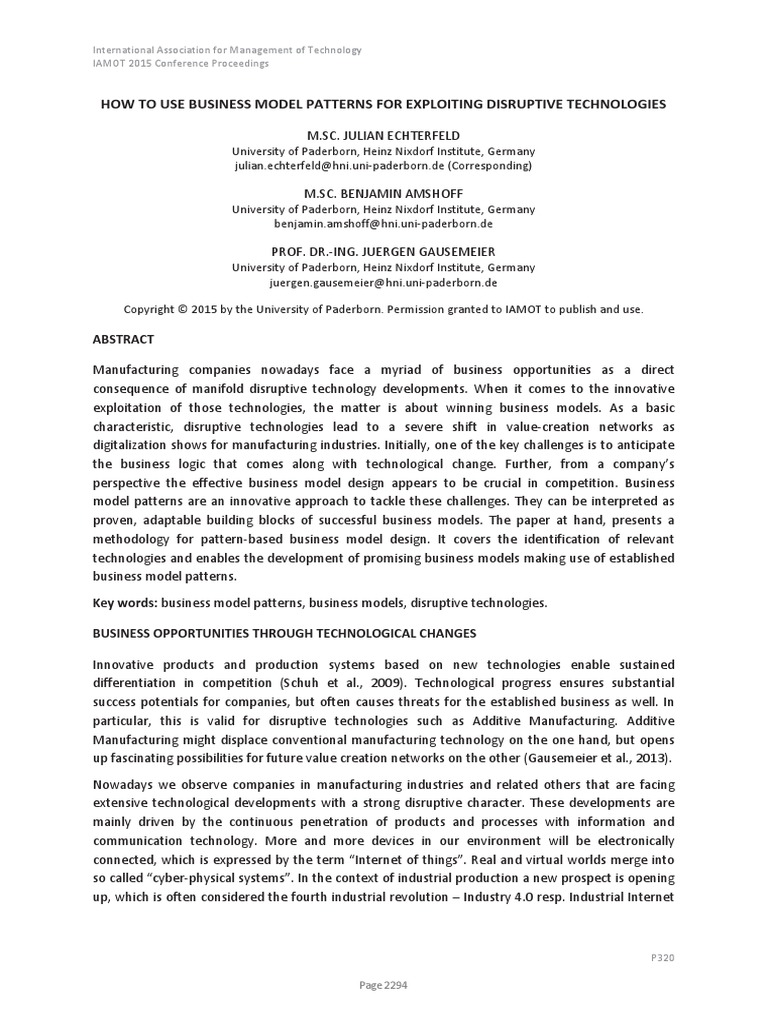 Business Model Patterns | PDF | Business Model | Business