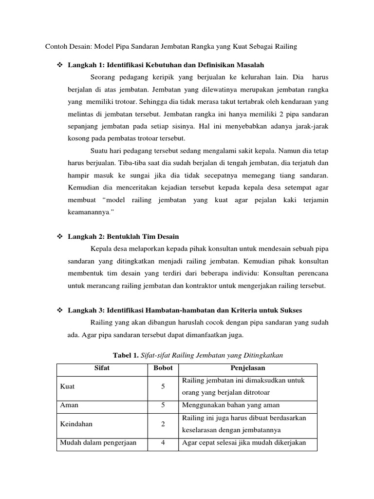 Contoh Desain Teknik | PDF