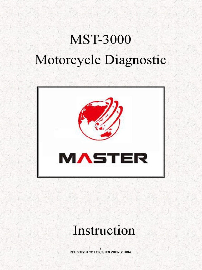Master MST3000 Motorcycle Scanner User Manual | PDF | Secure Digital ...