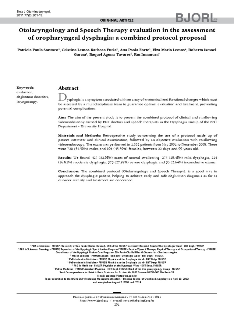 PAPER (ENG) - Otolaryngology and Speech Therapy Evaluation in The ...