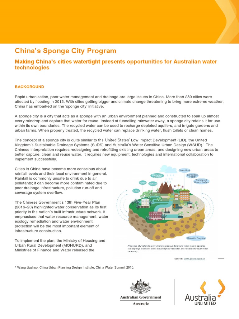 China Sponge City Program | PDF | Reclaimed Water | Water Resources