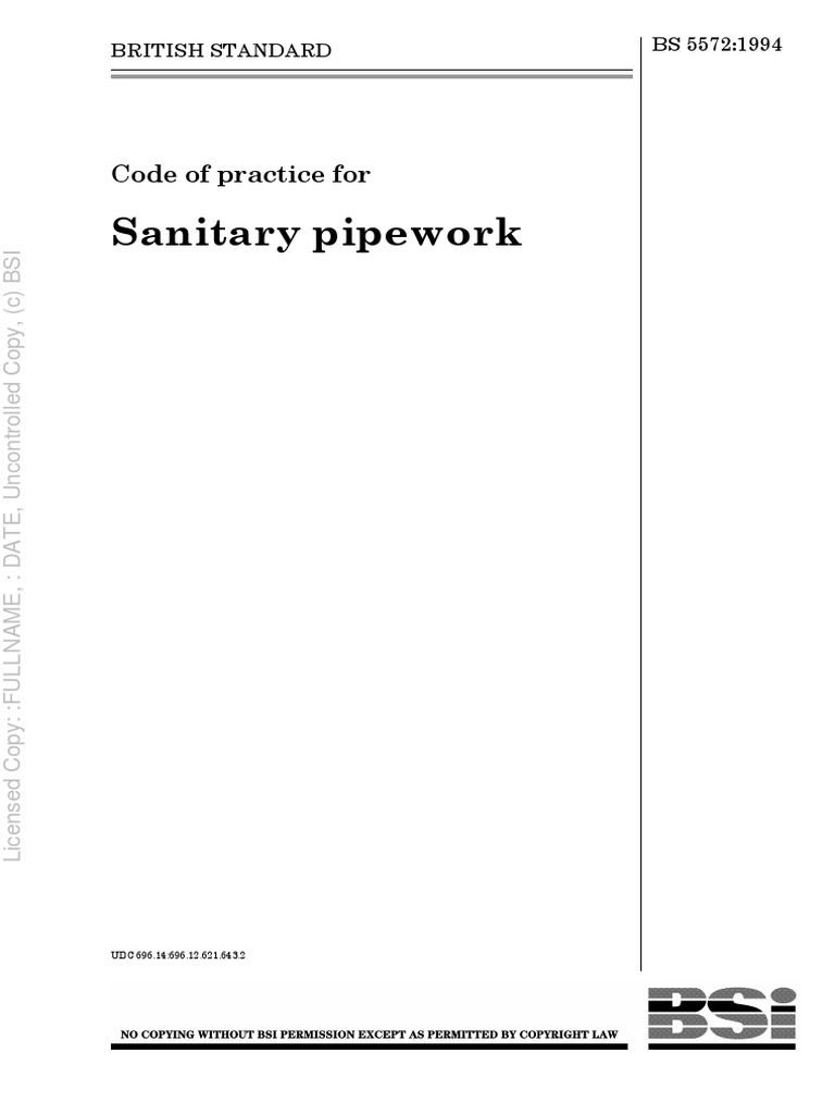 BS 5572 (1994) | PDF | Pipe (Fluid Conveyance) | Specification ...