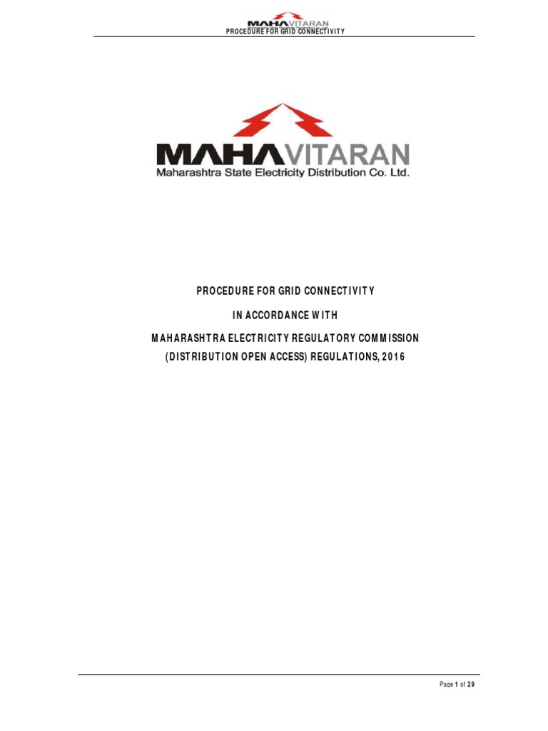Msedcl Grid Connectivity Procedure | PDF | Electrical Grid | Electrical ...