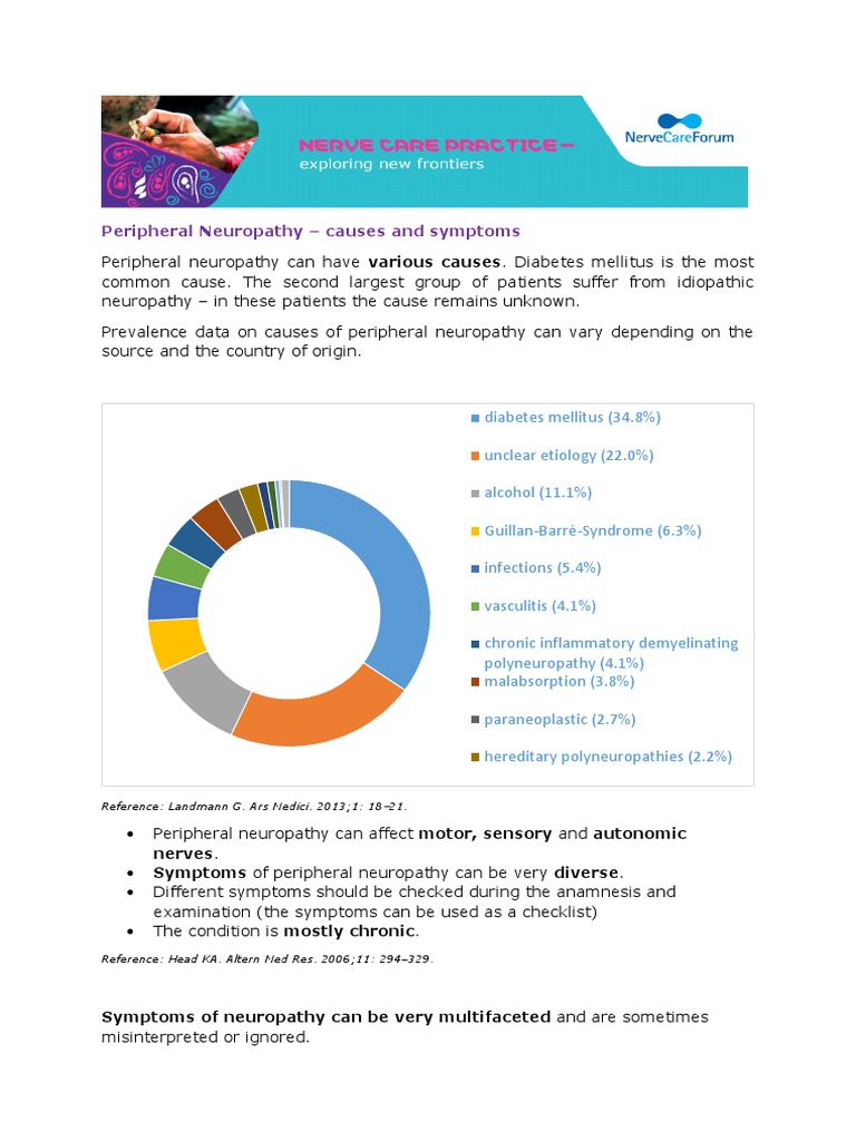 Peripheral Neuropathy Causes and Symptoms - Fact Sheet - Final | PDF