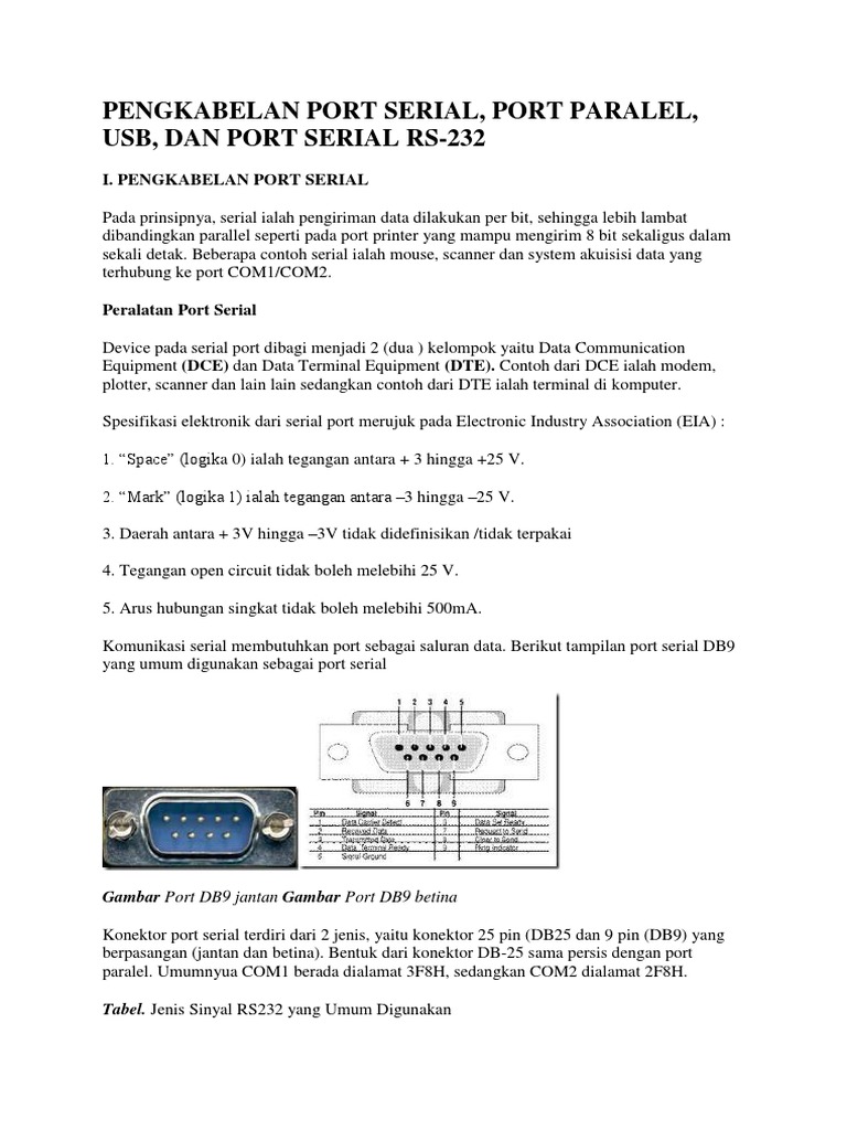 Pengkabelan Port Serial | PDF