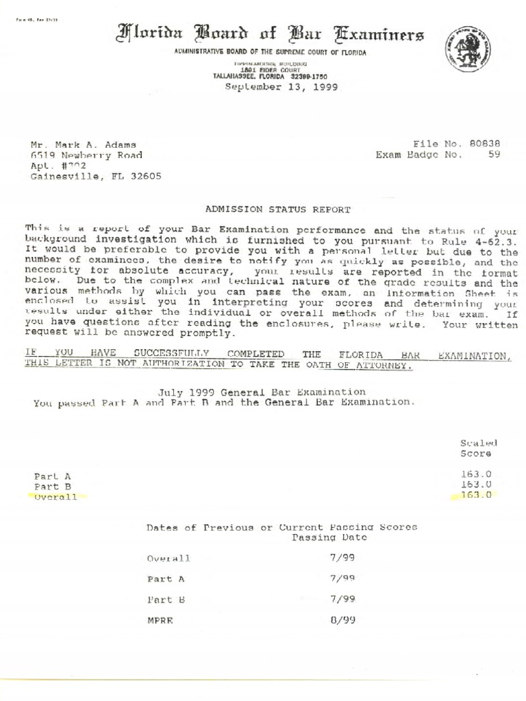 Mark A. Adams' Scores and Recommendations | PDF