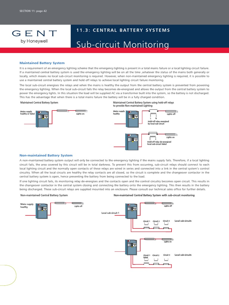 Sub-Circuit Monitoring: 11.3: Central Battery Systems | PDF | Relay ...