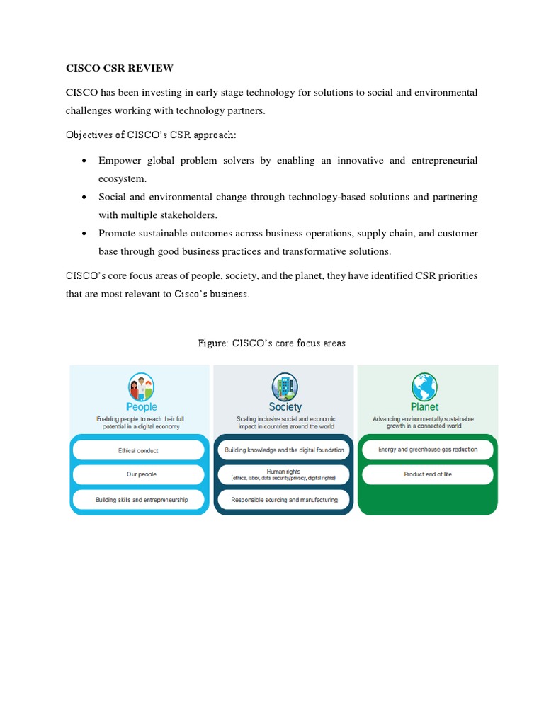 Cisco Csr Review | Corporate Social Responsibility | Cisco Systems