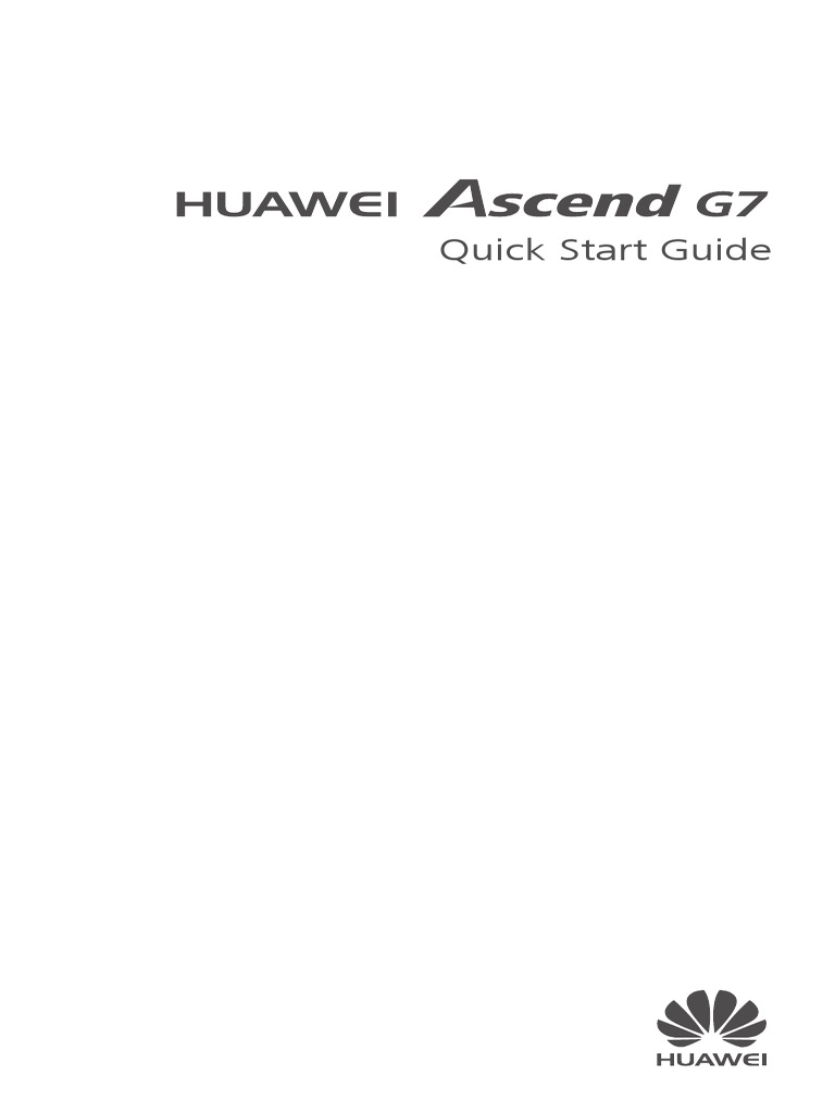 Ascend G7 Quick Start Guide G7-L01 02 English | PDF | Battery ...