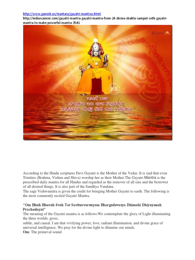 Gayatri Mantras | Download Free PDF | Mantra | Hindu Iconography