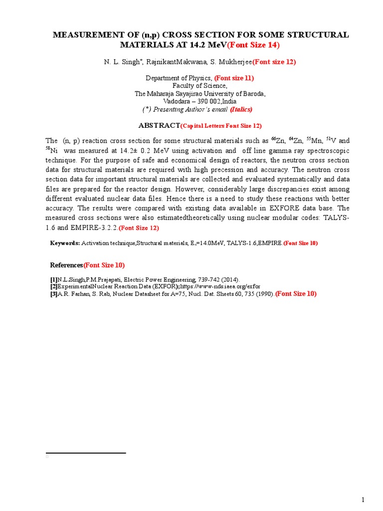 Abstract Word Template | PDF