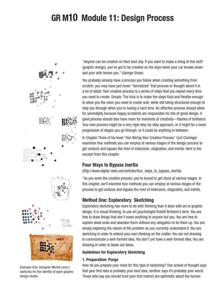 GRM Module 11: Design Process: Four Ways To Bypass Inertia | PDF ...