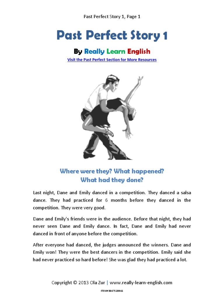 Past Perfect Story 1 | PDF | Question | Perfect (Grammar)