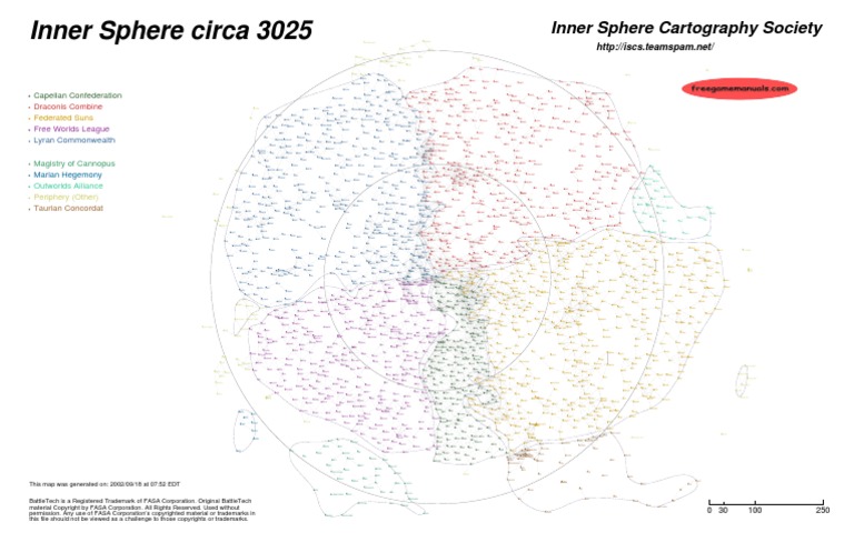 Battletech Inner Sphere Map 3025 PDF | PDF