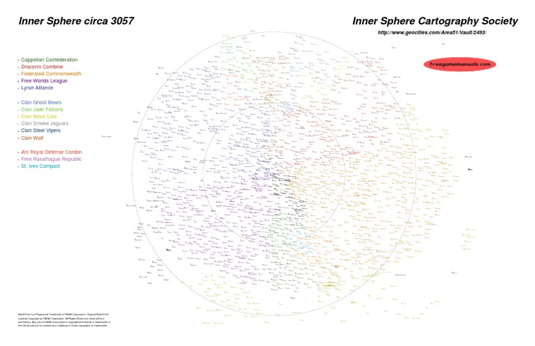 Battletech Inner Sphere Map 3057.pdf | Leisure