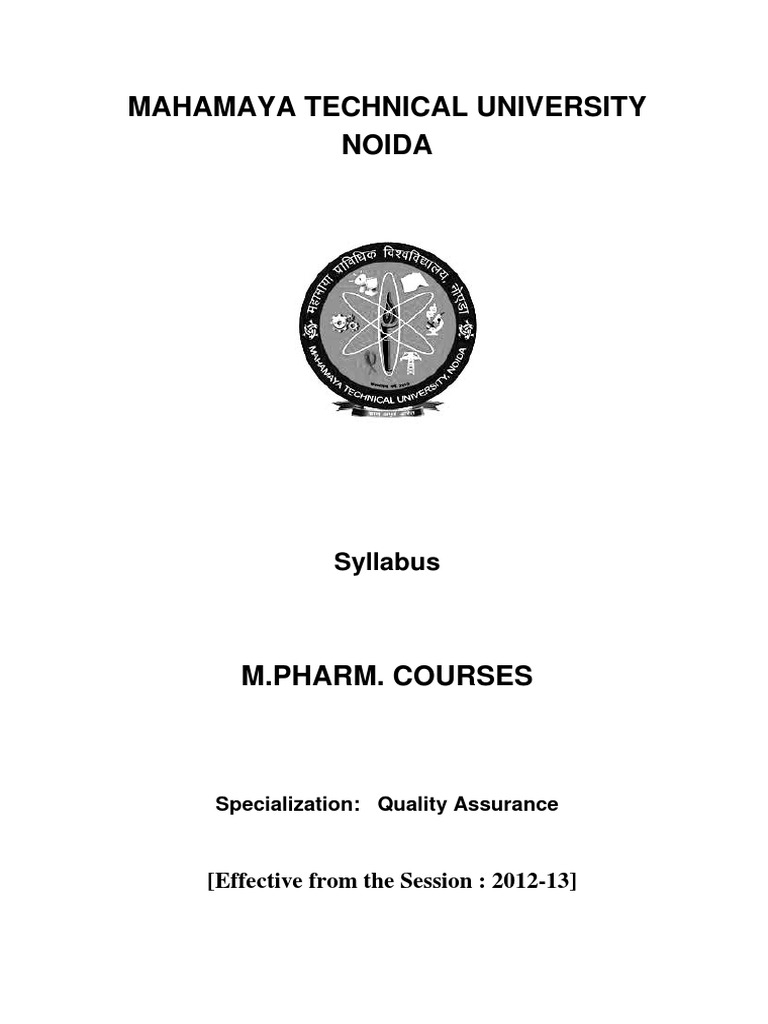 M.pharm. Quality Assurance Syllabus | PDF | Infrared Spectroscopy ...