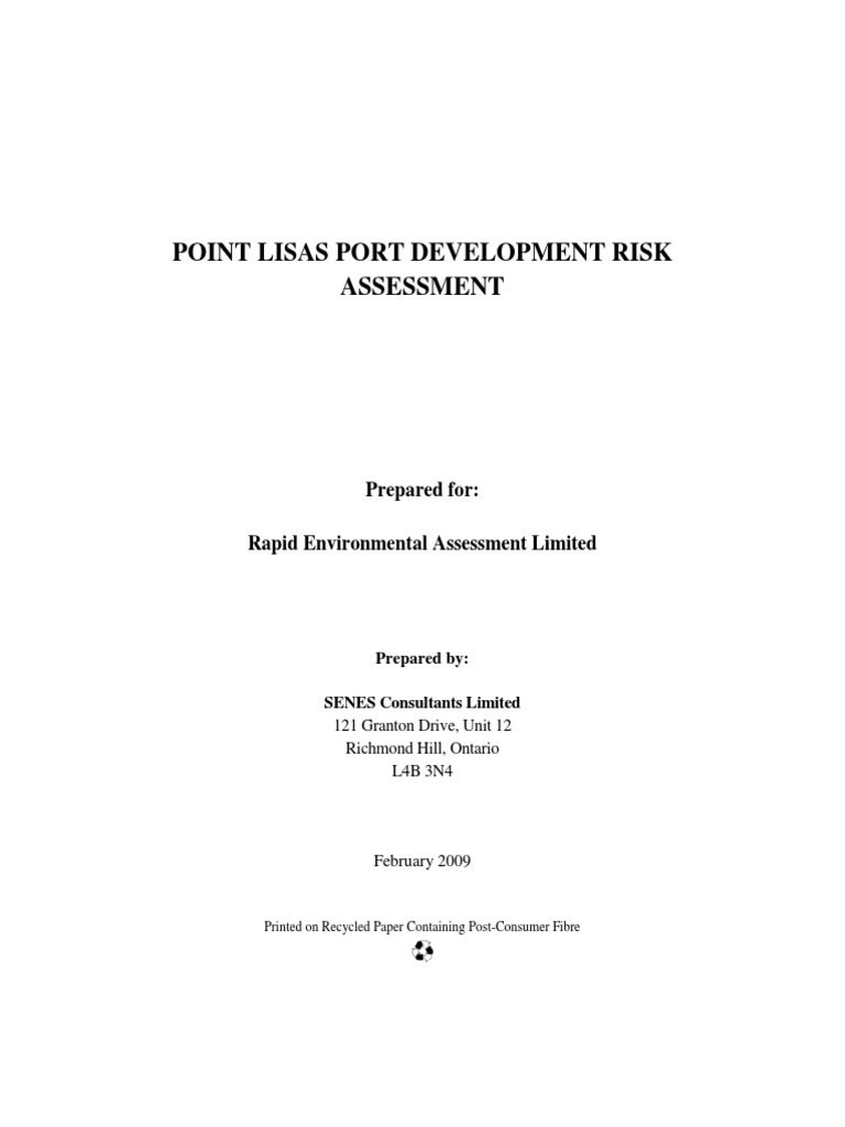 Port of PT Lisas Risk Assessment | PDF | Dredging | Traffic Collision