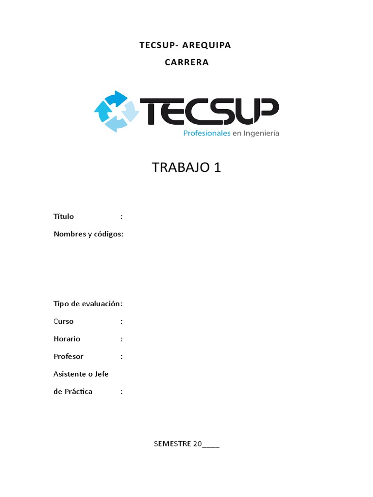 Caratula TECSUP | PDF