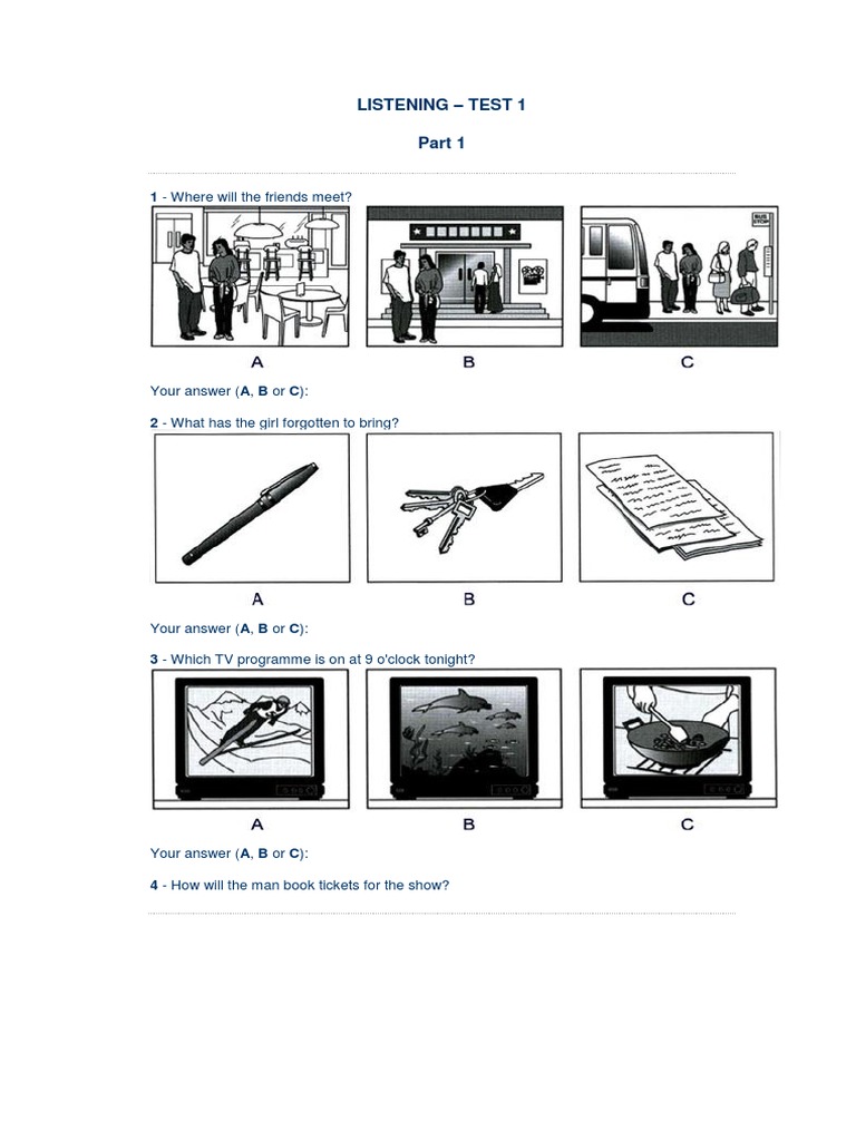 Listening Test | Leisure