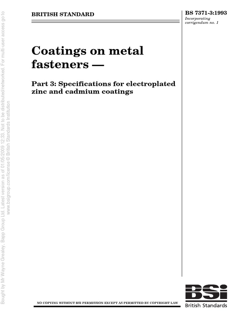 BS 7371-3-1993 PDF | PDF | Screw | Building Engineering