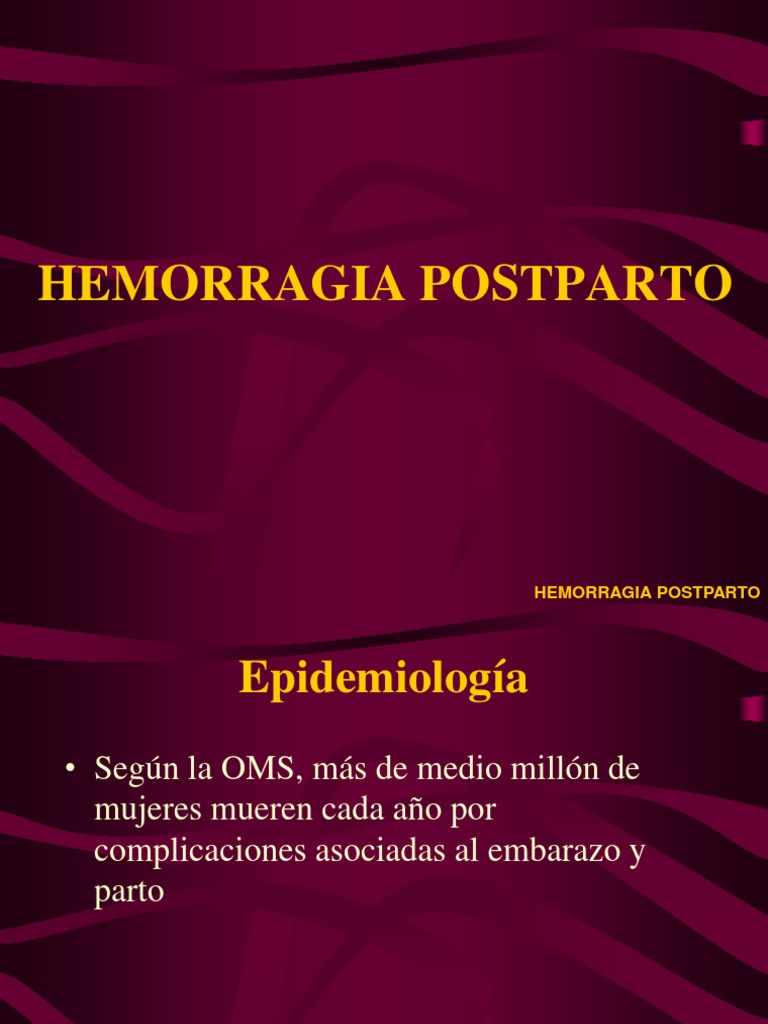 Hemorragia Postparto | PDF | Maternidad | Parto