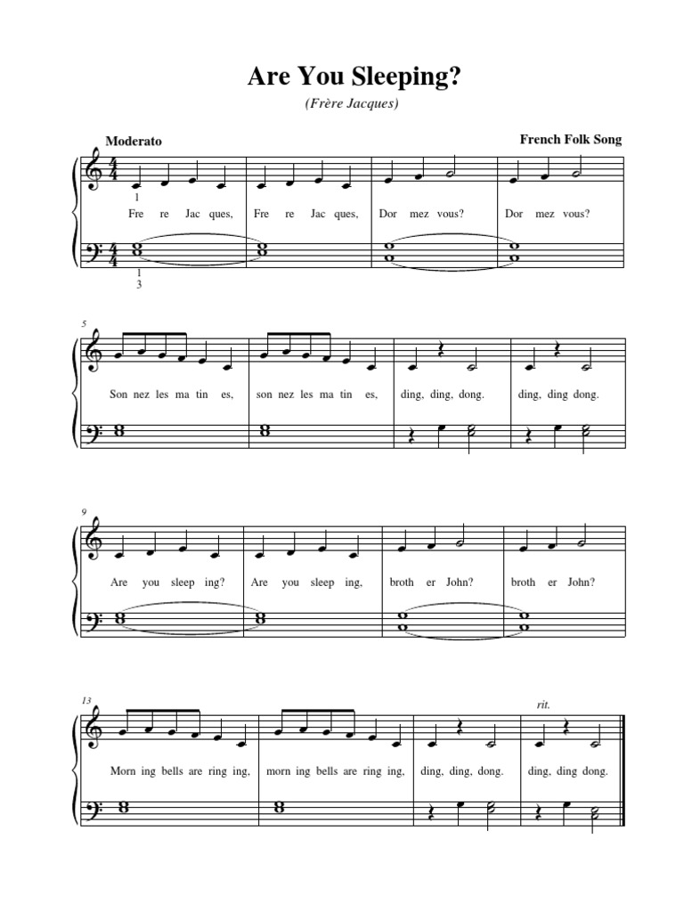Are You Sleeping - Piano Solo | PDF