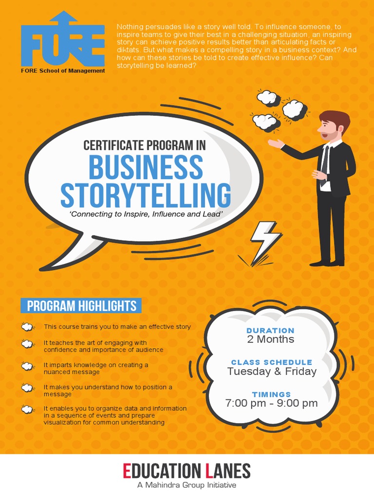 Brochure Storytelling | PDF | Storytelling | Entrepreneurship