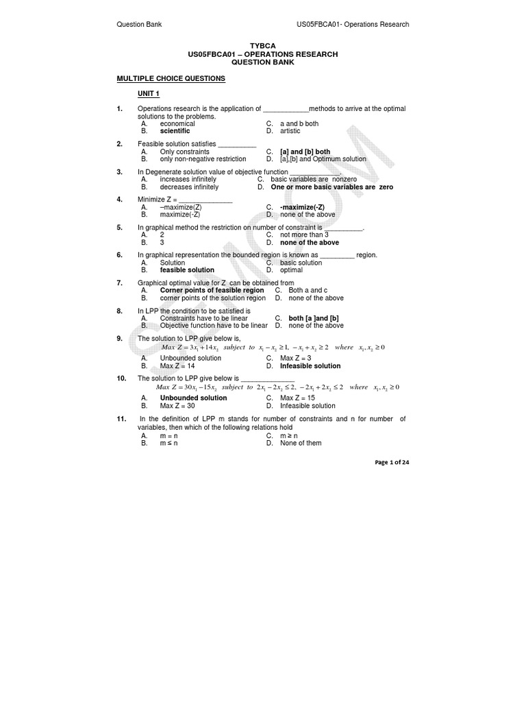 Optimizing Operations: An Analysis of Linear Programming Solutions for ...