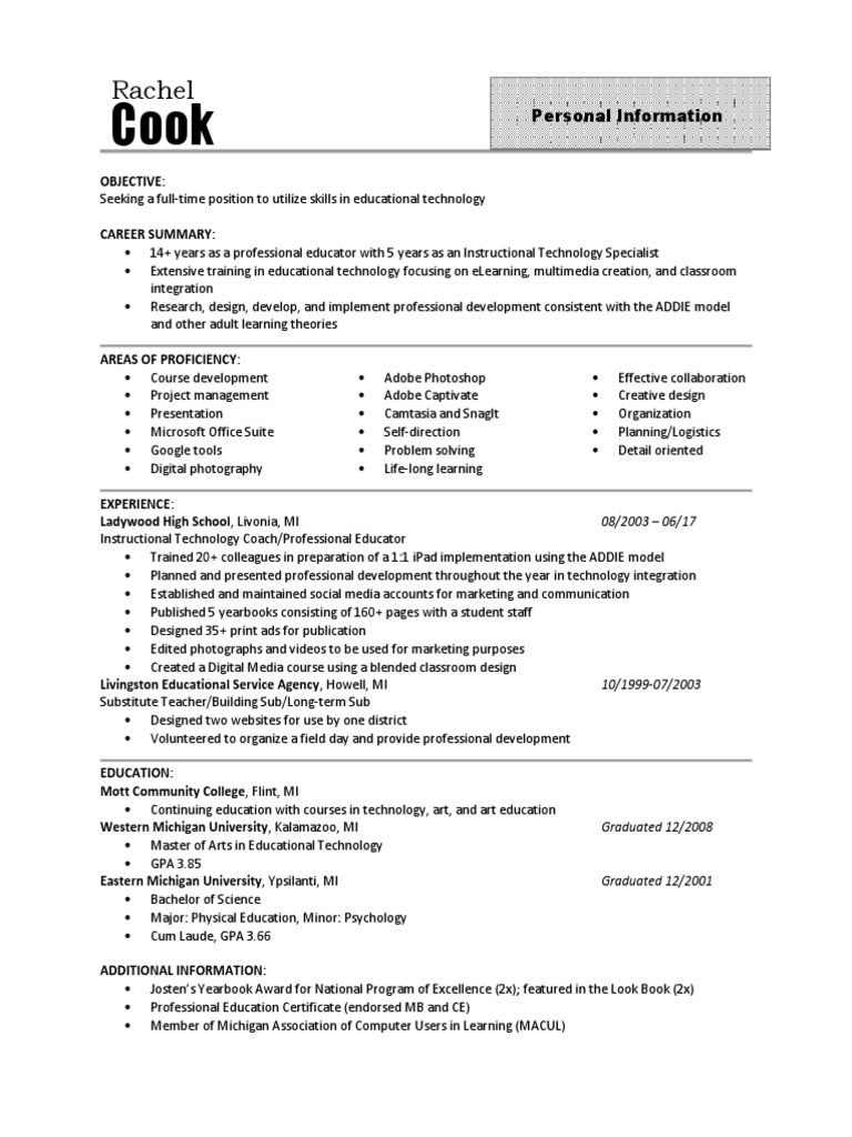 Rachel Cook: Educational Technology Expert | PDF | Educational ...