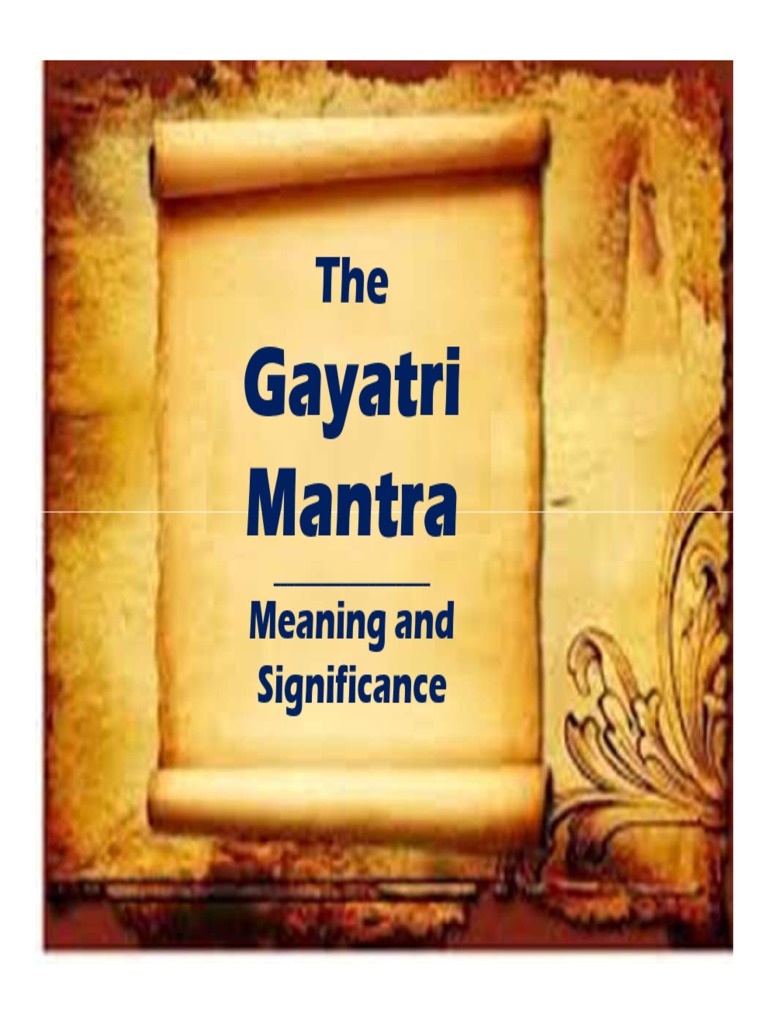 Gayatri Mantra: Meaning and Significance | PDF | Mantra | Mythology