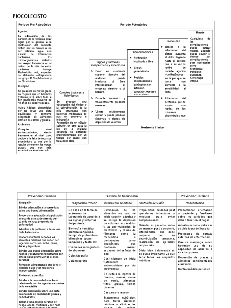 Piocolecisto: Complicaciones y Tratamiento | PDF | Especialidades ...