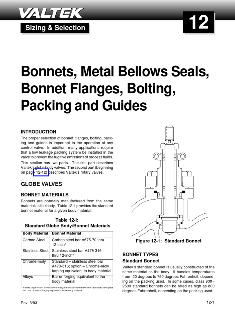 12 Bonnets | PDF | Valve | Steel