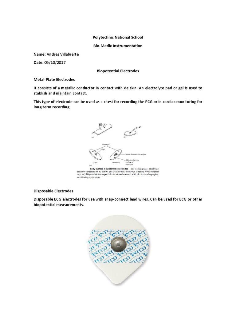 Biopotential Electrodes | PDF | Electrocardiography | Electrode