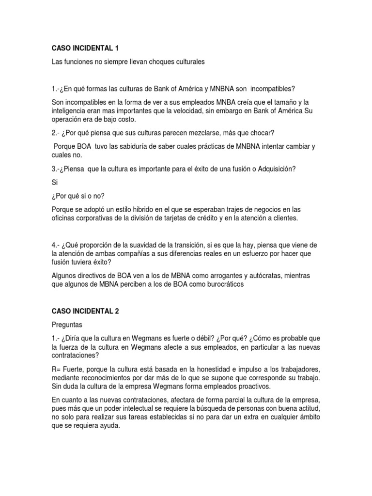 Caso Incidental 2 | PDF | Recursos humanos | Motivación