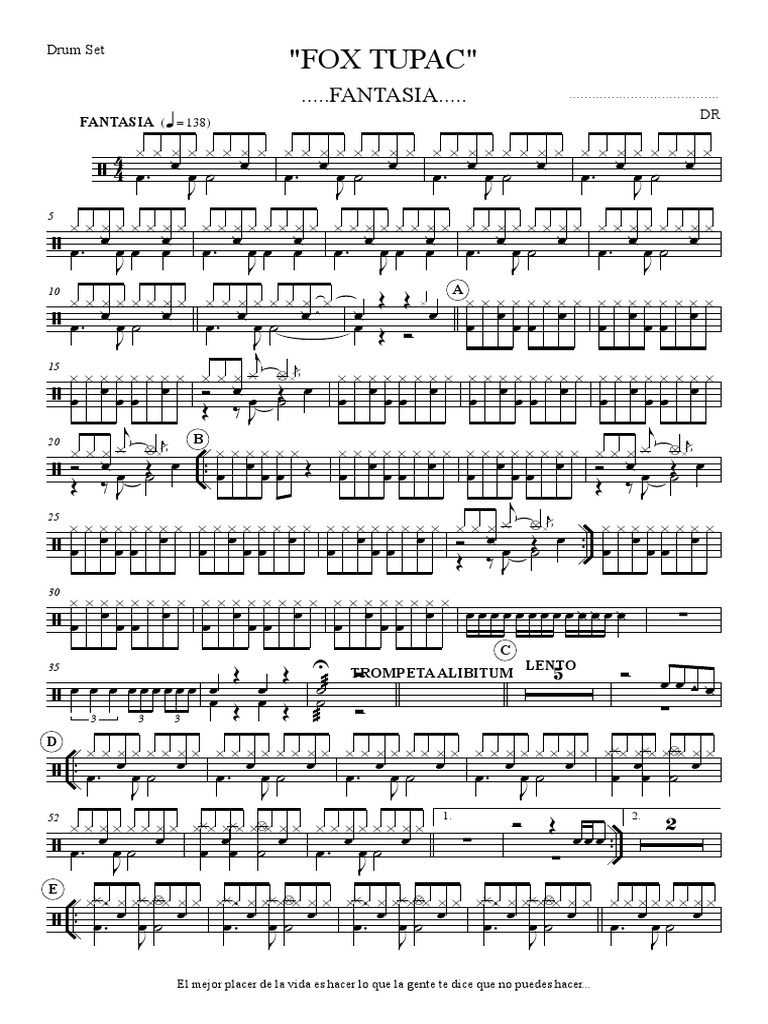Tupac - Drum Set | PDF