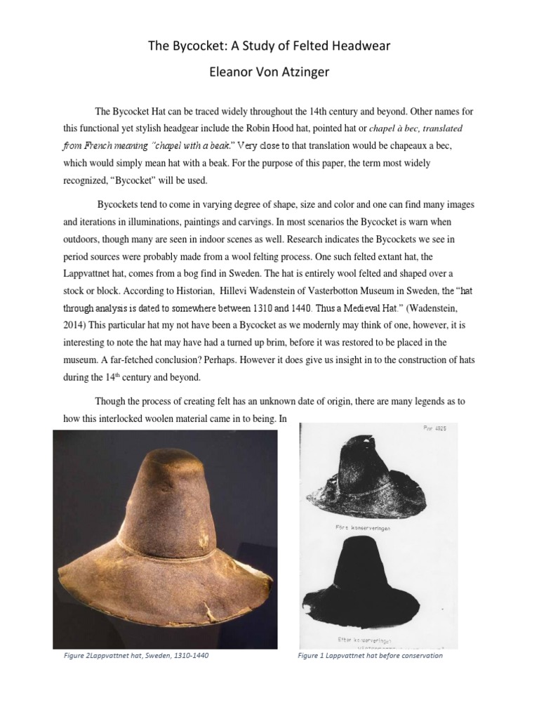 Bycocket Final Paper | Download Free PDF | Wool | Hat