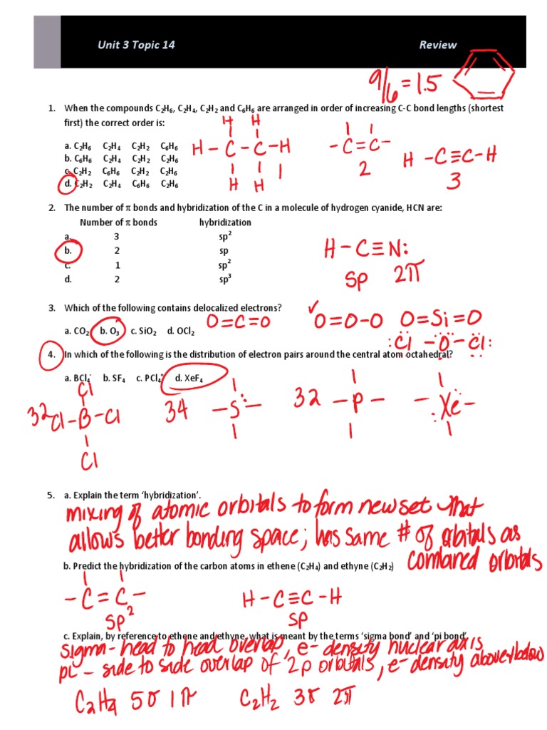 Chemistry Unit Review | PDF | Chemical Bond | Organic Chemistry