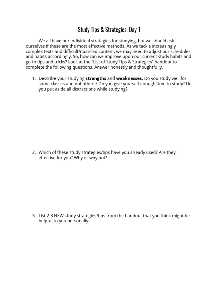 Effective Study Strategies Guide | PDF