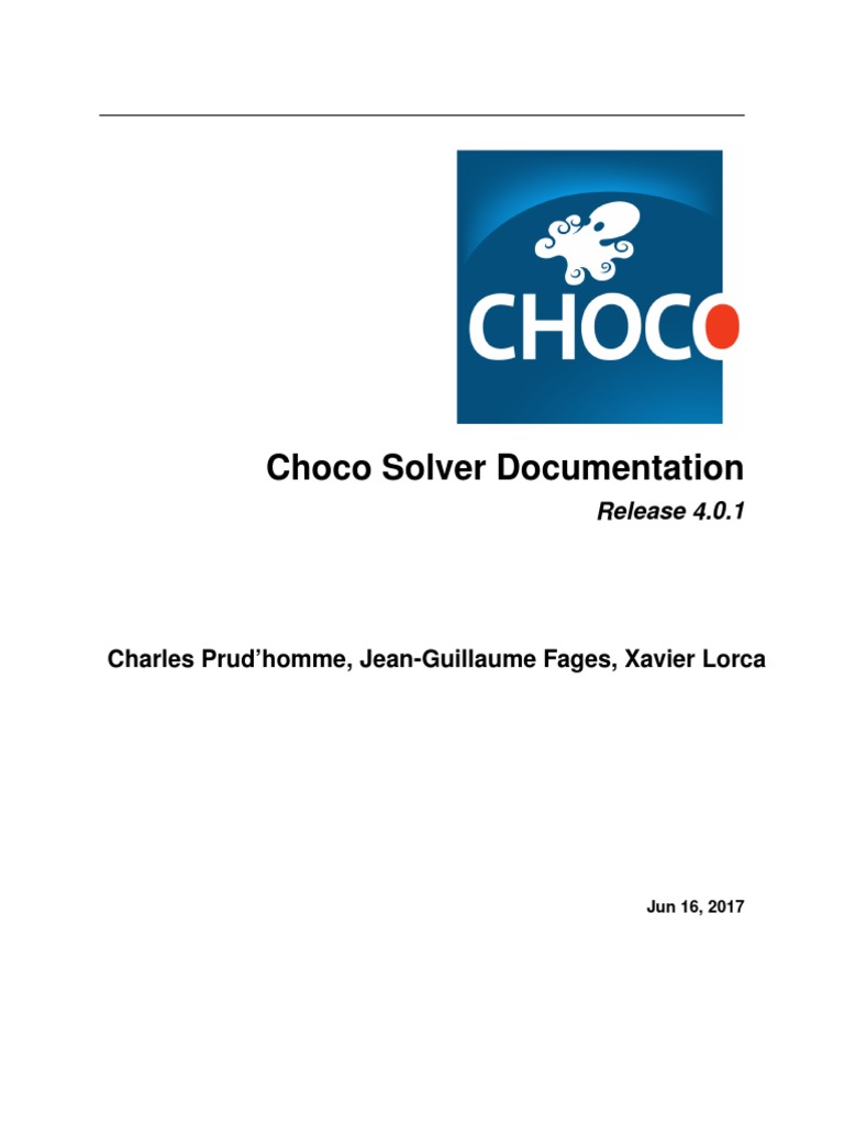 Choco Solver | PDF | Computer Programming | Areas Of Computer Science