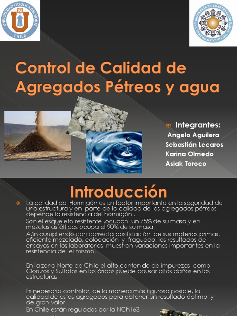 Control de Calidad de Agregados Petreos y Agua | PDF | Densidad | Humedad