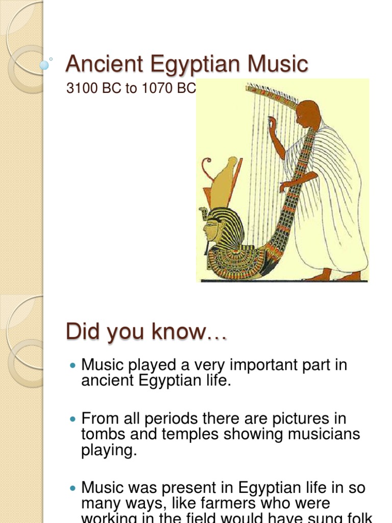 Ancient Egyptian Music | PDF | Ancient Egypt | Musical Instruments