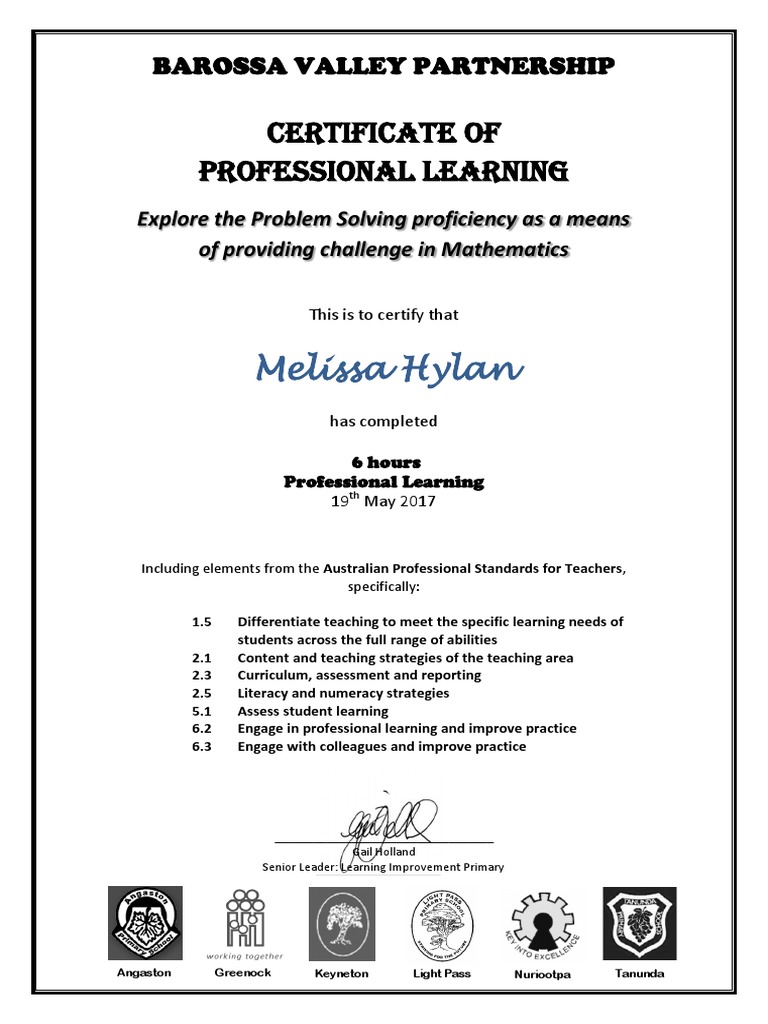Professional Learning Mathematics 19 May 2017 | PDF