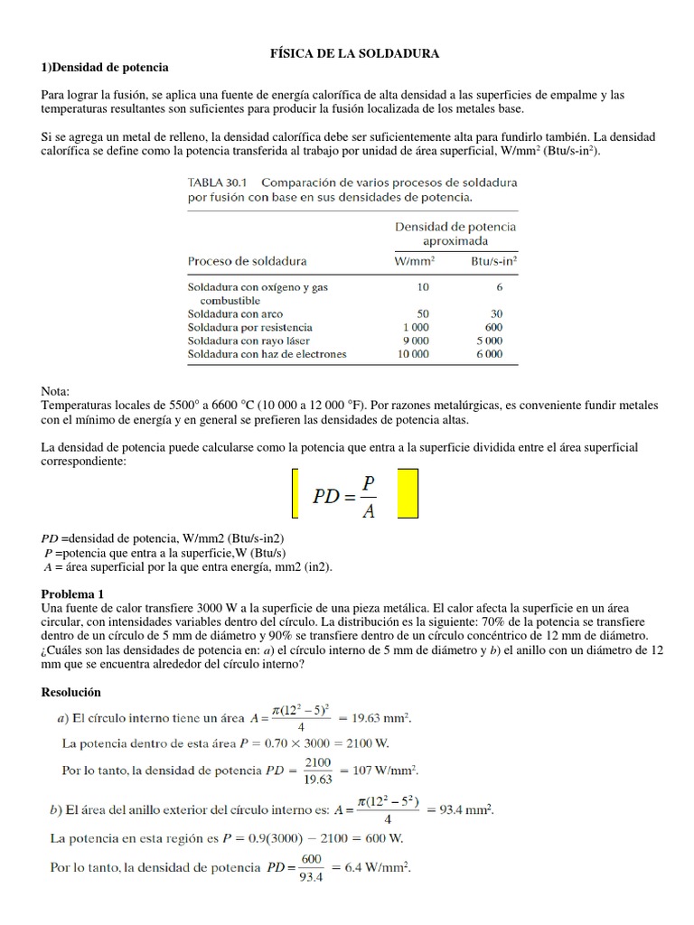 Física de La Soldadura | PDF | Soldadura | Construcción