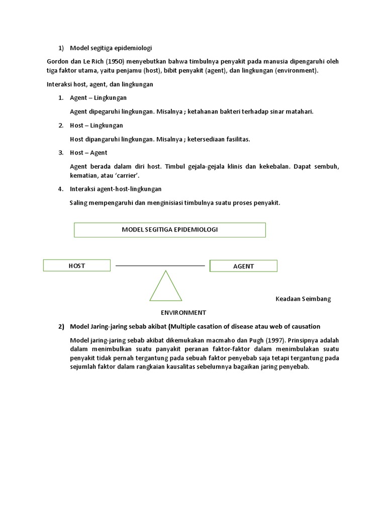 Model Segitiga Epidemiologi | PDF