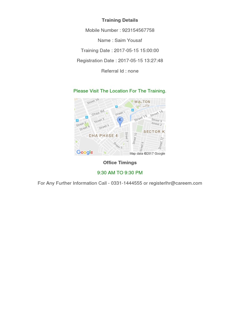 Confirmation Ticket | PDF